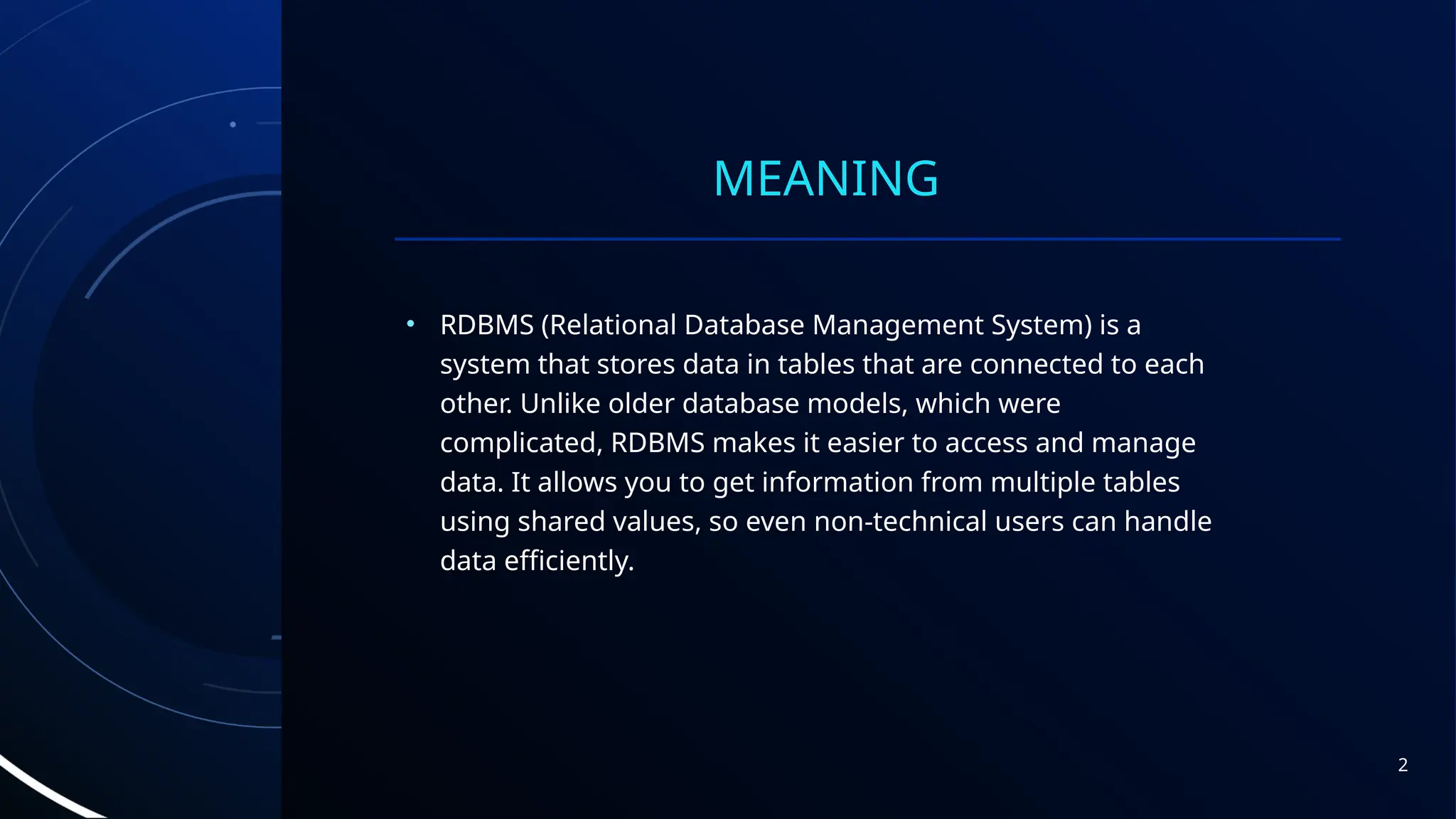 Relational database management system Ppt | PPTX