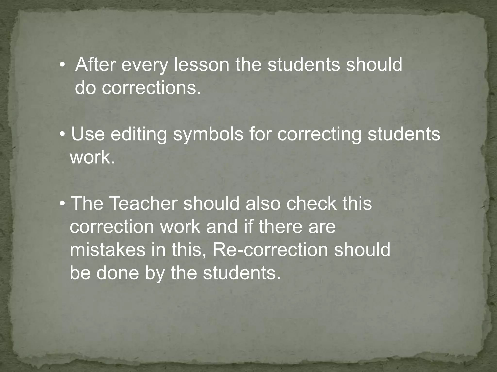 Copy Corrections for Teachers | PPTX