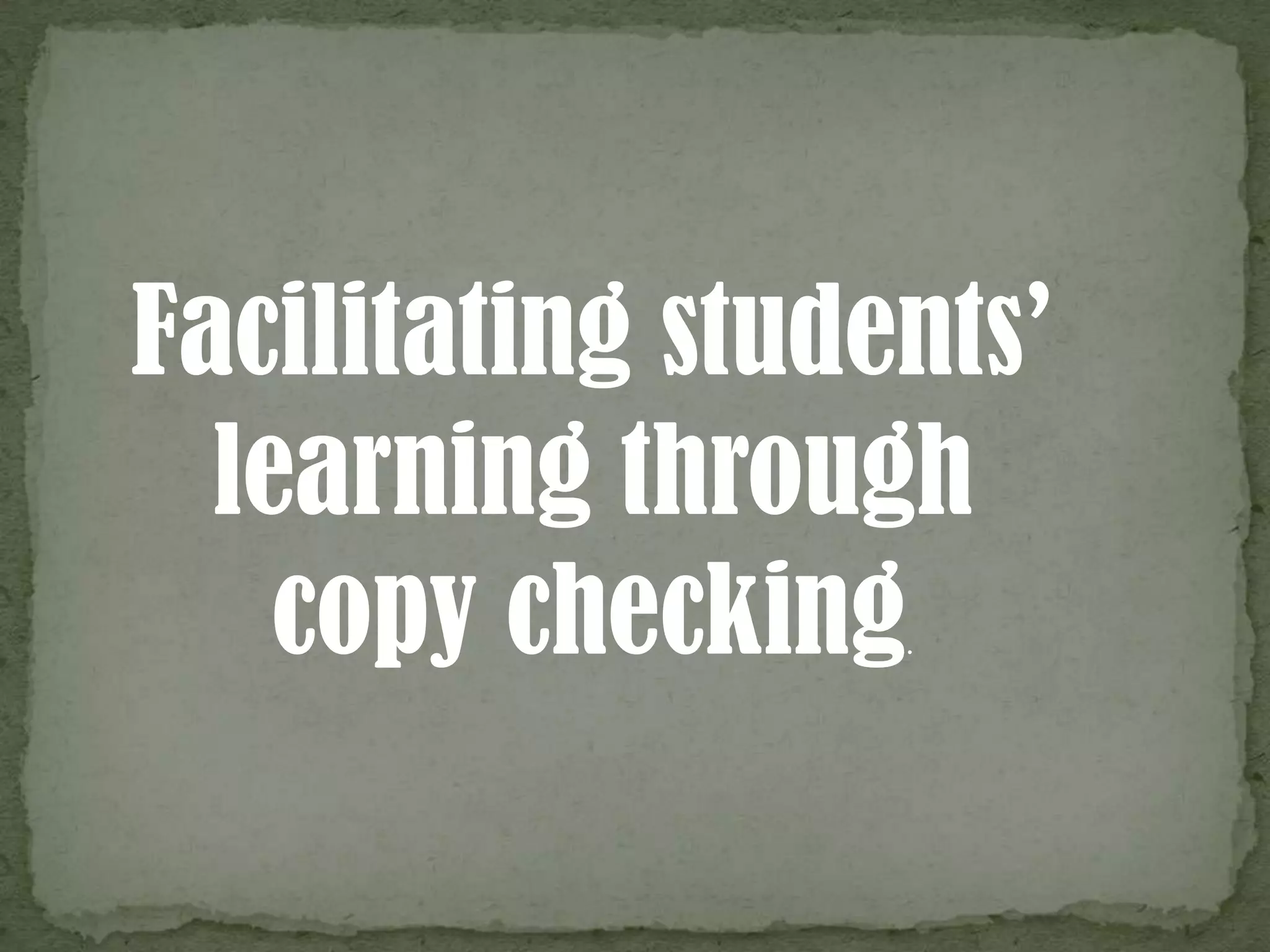 Copy Corrections for Teachers | PPTX