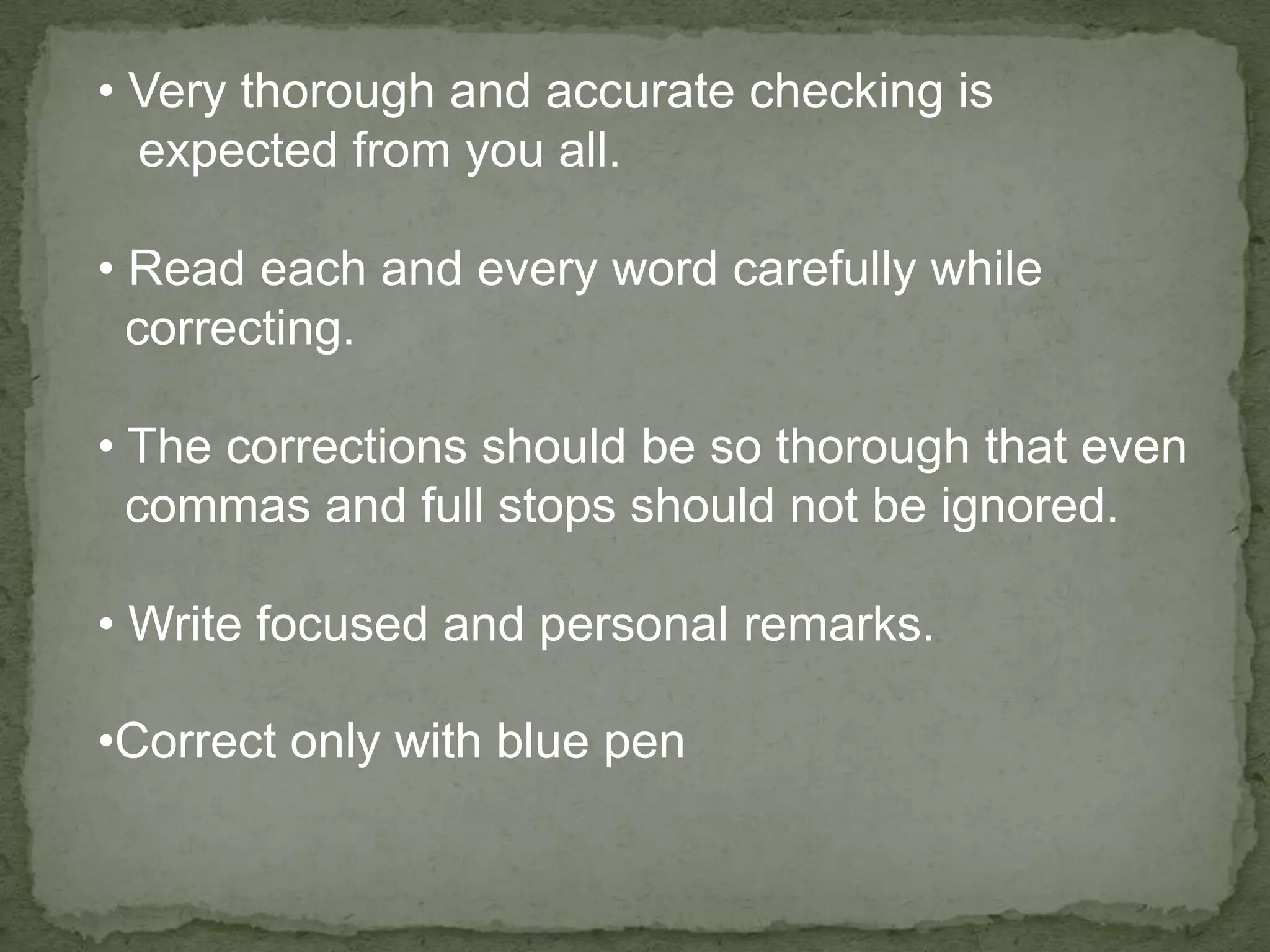 Copy Corrections for Teachers | PPTX