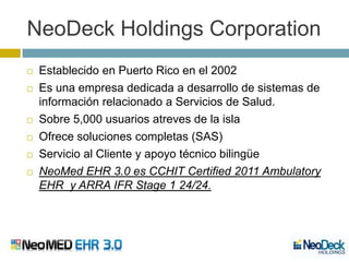 Récord Médico Electrónico NeoMED | PPTX