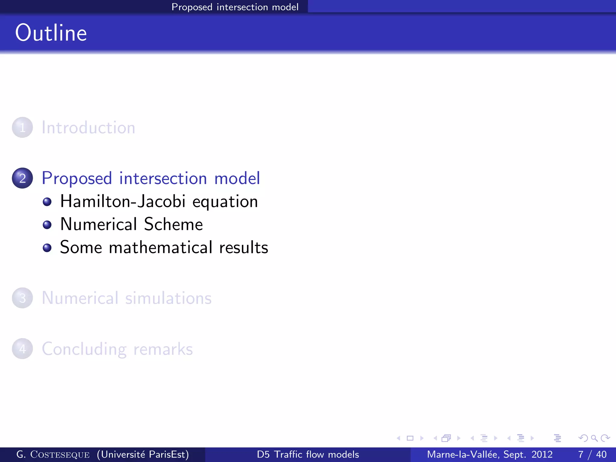 Intersection modeling using a convergent scheme based on Hamilton-Jacobi equation | PDF