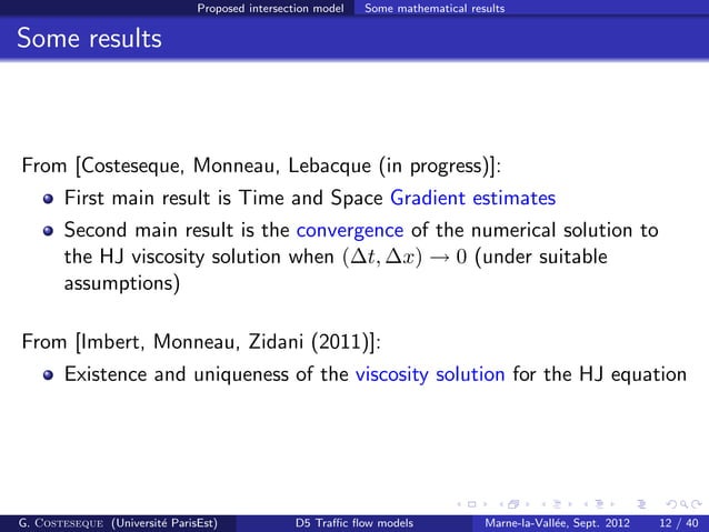 Intersection modeling using a convergent scheme based on Hamilton-Jacobi equation | PDF ...