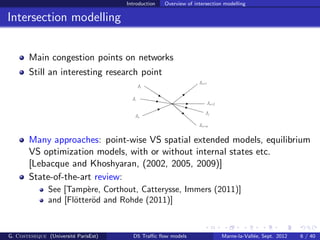 Intersection modeling using a convergent scheme based on Hamilton-Jacobi equation | PPT