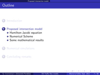 Intersection modeling using a convergent scheme based on Hamilton-Jacobi equation | PPT