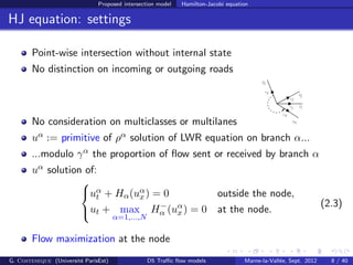 Intersection modeling using a convergent scheme based on Hamilton-Jacobi equation | PPT