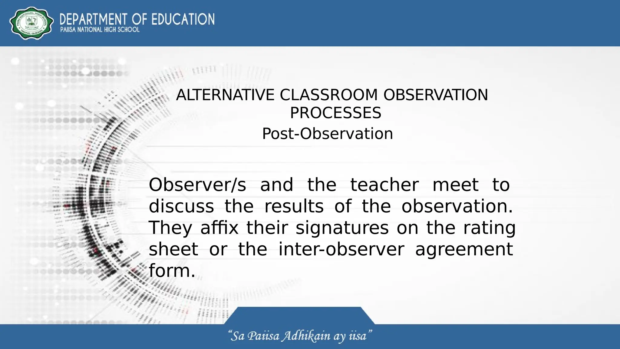 GUIDELINES FOR THE RPMS ALTERNATIVE CLASSROOM OBSERVATION | PPT GUIDELINES FOR THE RPMS ALTERNATIVE CLASSROOM OBSERVATION | PPT