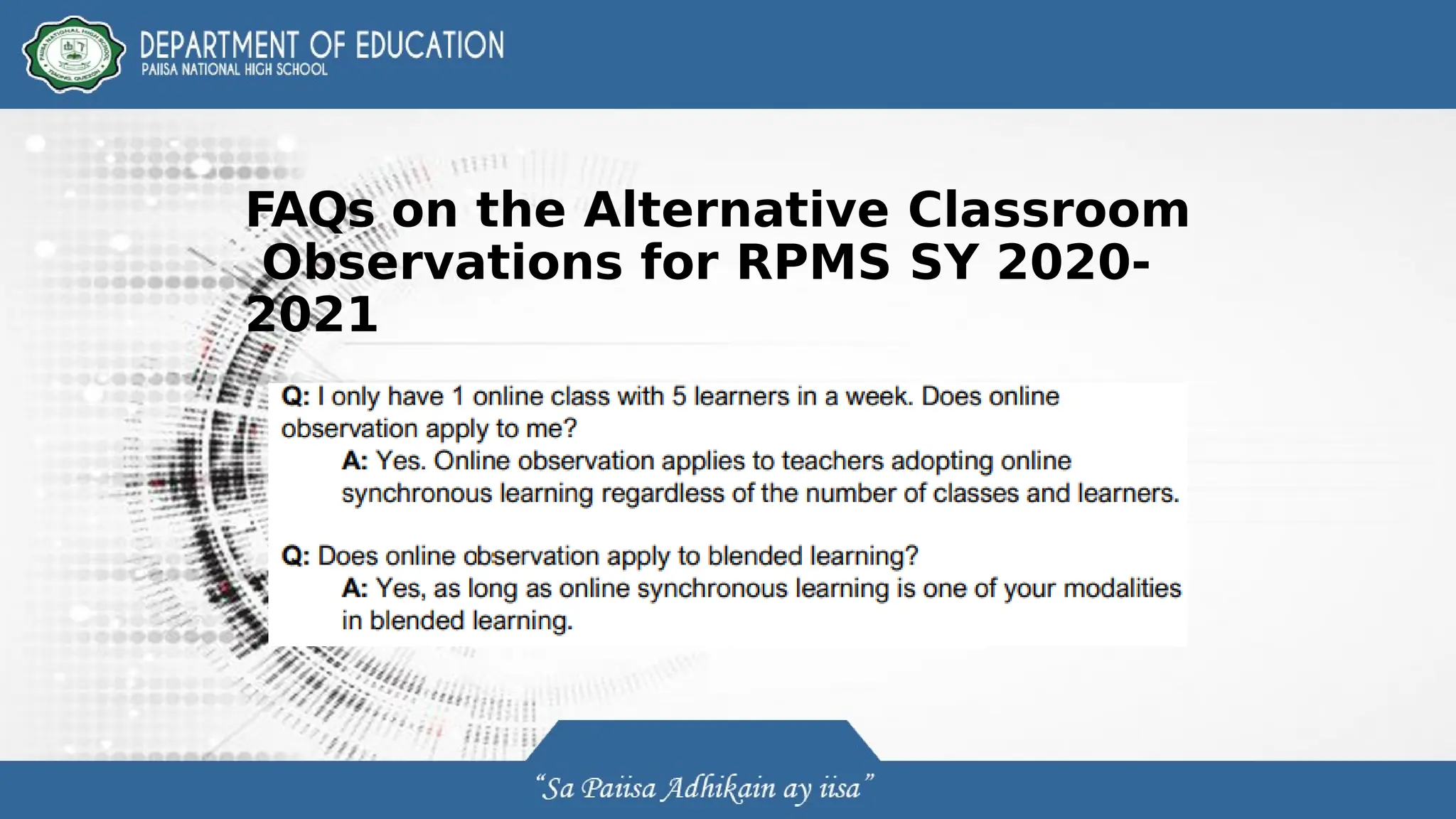 GUIDELINES FOR THE RPMS ALTERNATIVE CLASSROOM OBSERVATION | PPT GUIDELINES FOR THE RPMS ALTERNATIVE CLASSROOM OBSERVATION | PPT