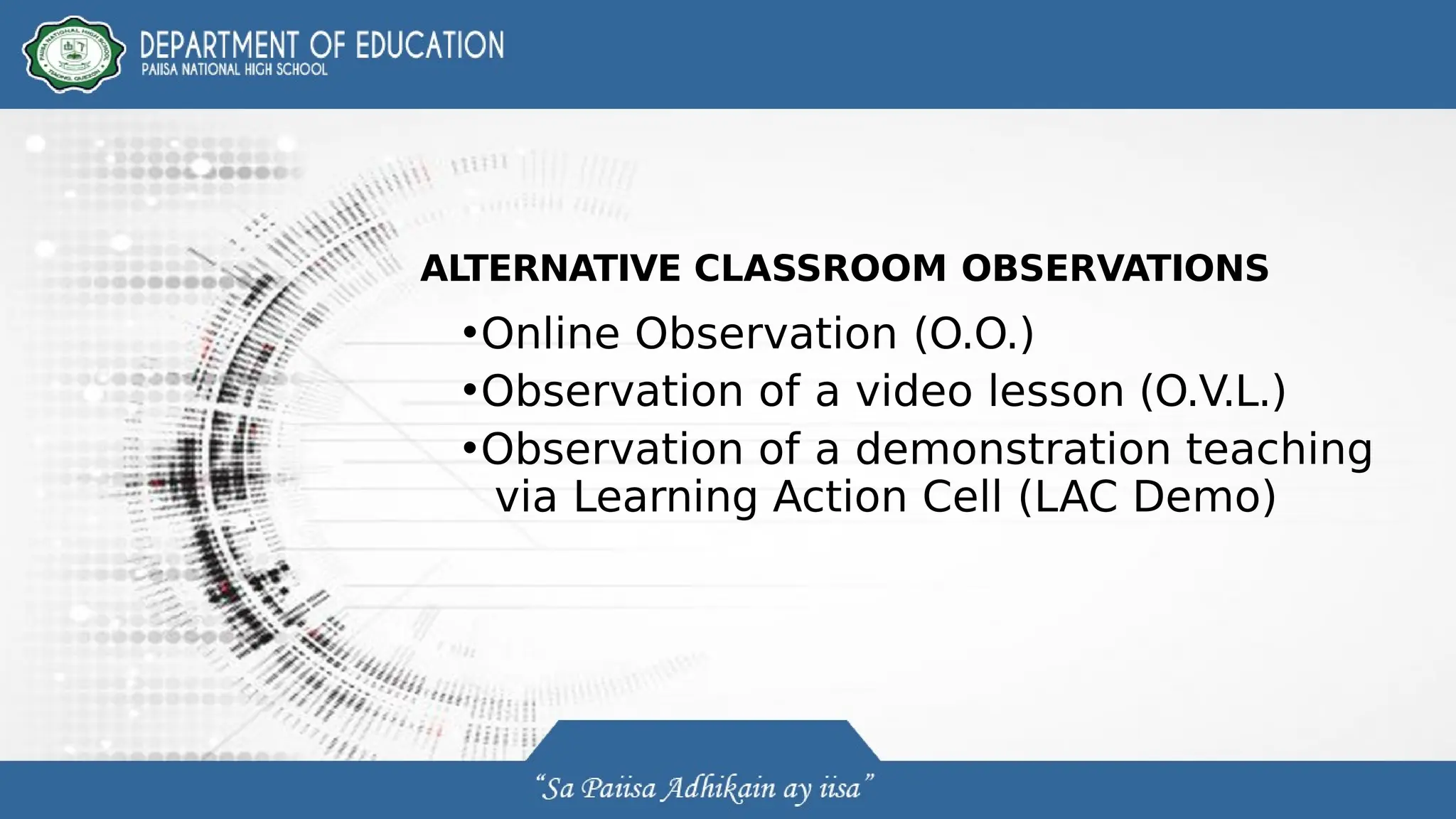 GUIDELINES FOR THE RPMS ALTERNATIVE CLASSROOM OBSERVATION | PPTX