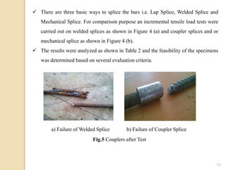 Presentation "Use of coupler Splices for Reinforcement" | PPTX