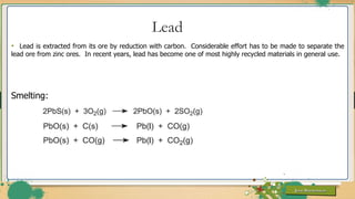 Application and scope on extractive metallurgy | PPTX