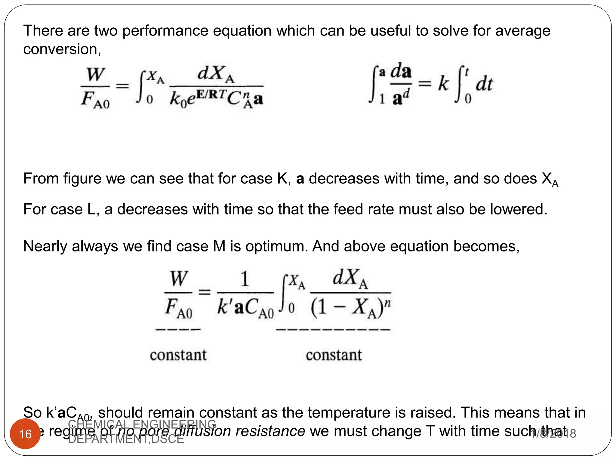 DESIGN OF CATALYST REACTOR WITH DEACTIVATION | PPTX