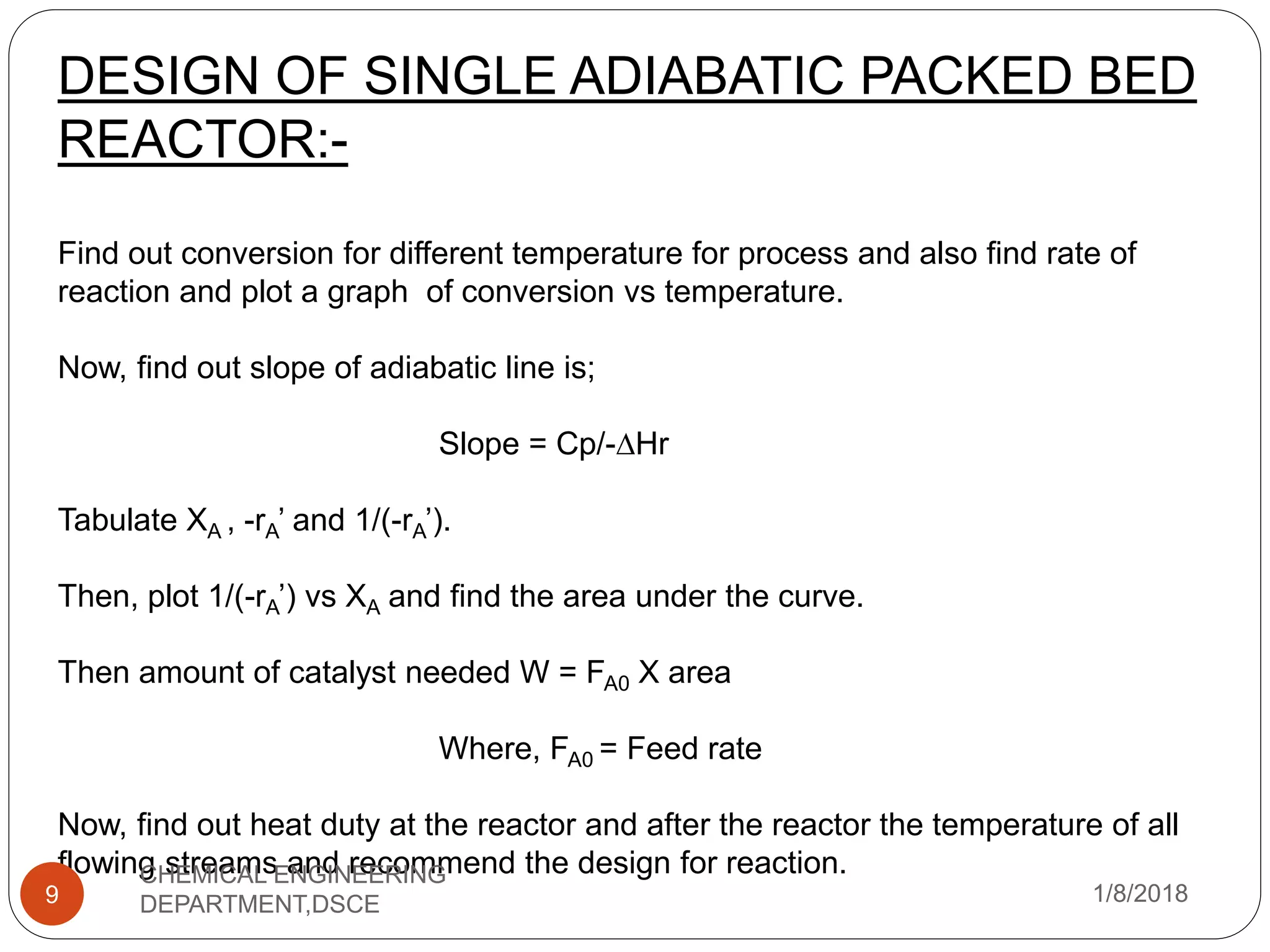 DESIGN OF CATALYST REACTOR WITH DEACTIVATION | PPTX