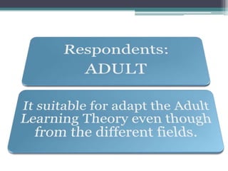Aspect of Learning and Theory Adult Learning | PPTX | Adult Education ...