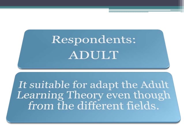 Aspect of Learning and Theory Adult Learning | PPTX | Adult Education ...
