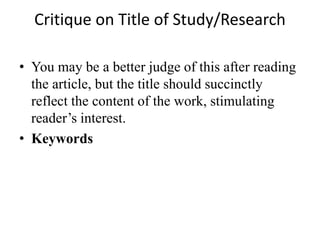Presentation critique | PPTX