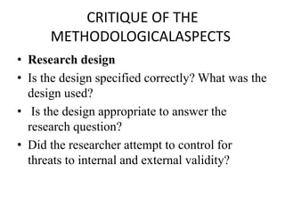 Presentation critique | PPTX