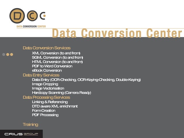 Presentation Crius Group | PPT