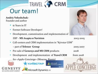 Presentation Travel CRM (English) | PPT | Business | Business and Finance
