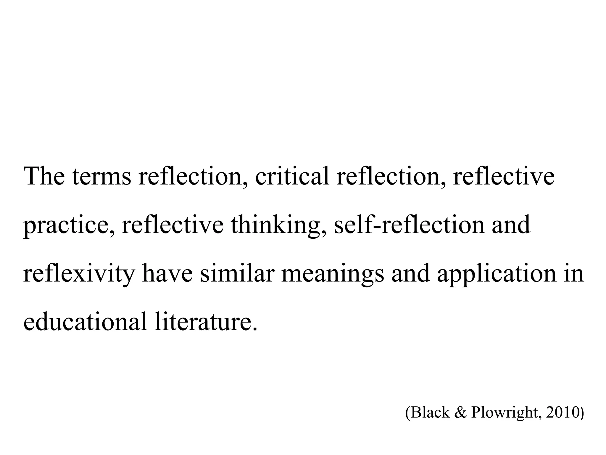 Critical reflection | PPTX