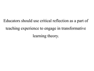 Critical reflection | PPTX