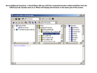 PresentationCrystalReport.ppt