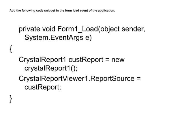 PresentationCrystalReport.ppt
