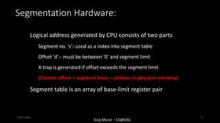 Segmentation in Operating Systems. | PPTX