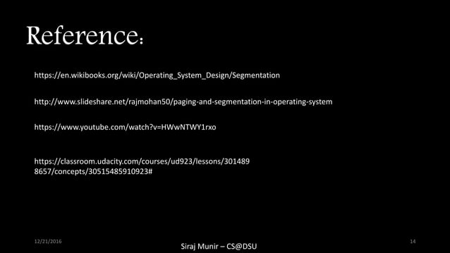 Segmentation In Operating Systems Pptx Operating Systems Computer Software And Applications