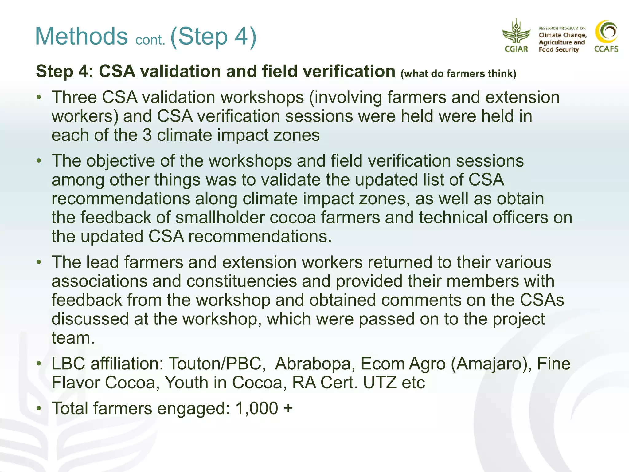 CSA recommendations for cocoa in Ghana | PDF