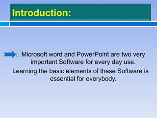 microsoft word & powerpoint | PPTX