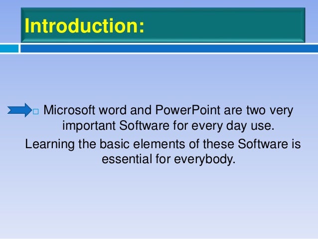 microsoft word & powerpoint