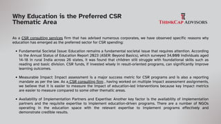 CSR Consulting: Education as the Preferred CSR Spending Focus | PDF