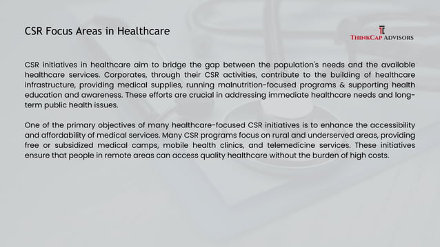 Corporate Social Responsibility (CSR) in Healthcare in India ...