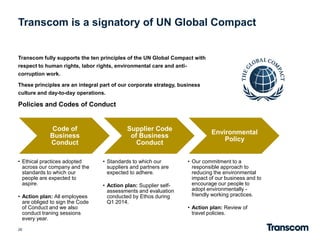 Transcom Mid Quarter and CSR Update | PDF