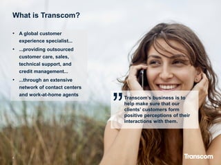 Transcom Mid Quarter and CSR Update | PDF