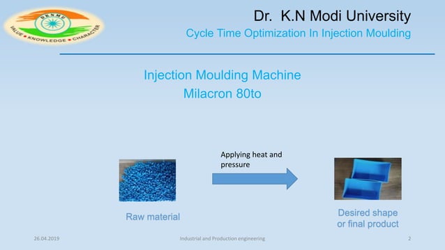 cycle time optimization in injection moulding | PPTX
