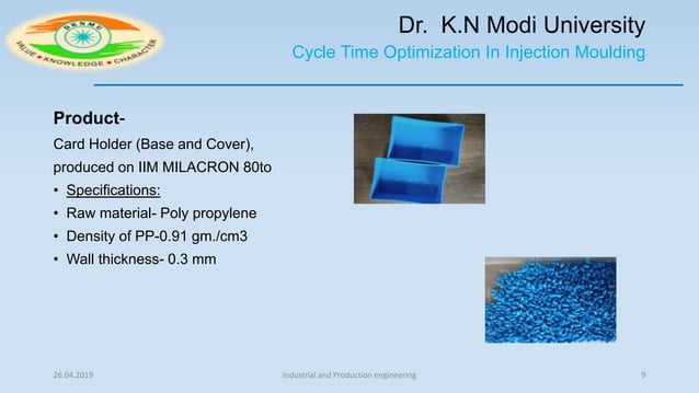 cycle time optimization in injection moulding | PPTX