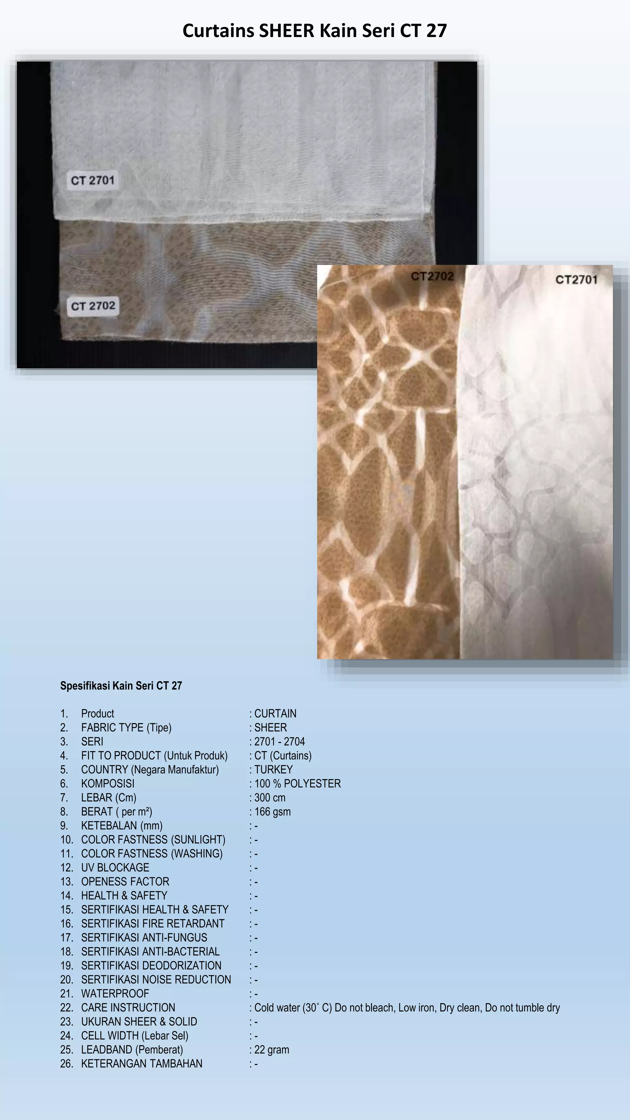 Curtains Fabric Samples Book SHEER CT 10 - 29.pptx