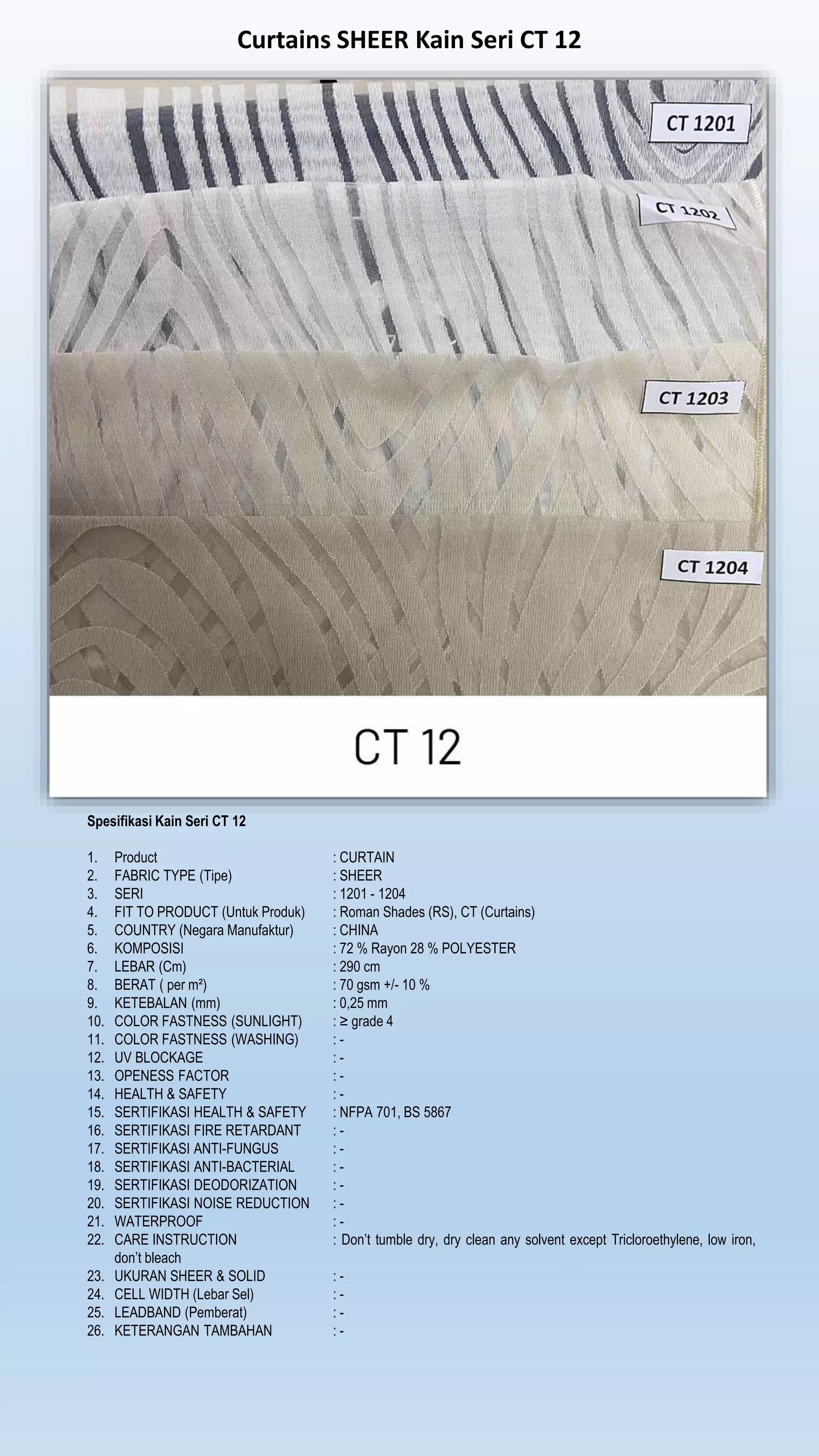Curtains Fabric Samples Book SHEER CT 10 - 29.pptx