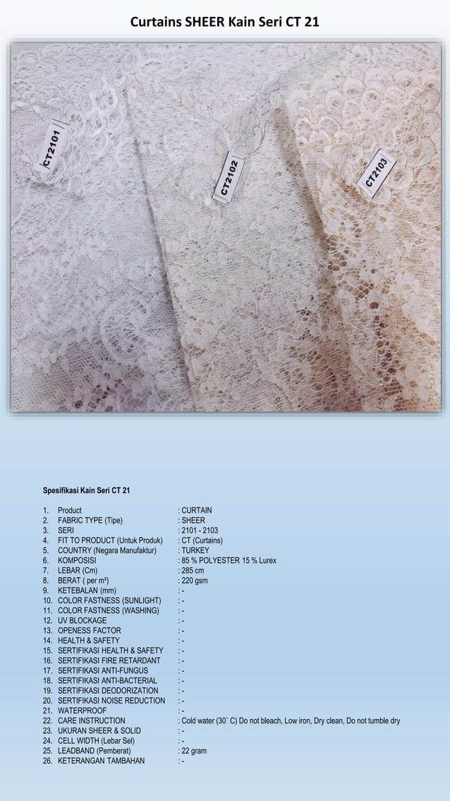 Curtains Fabric Samples Book SHEER CT 10 - 29.pptx | Deodorant and ...