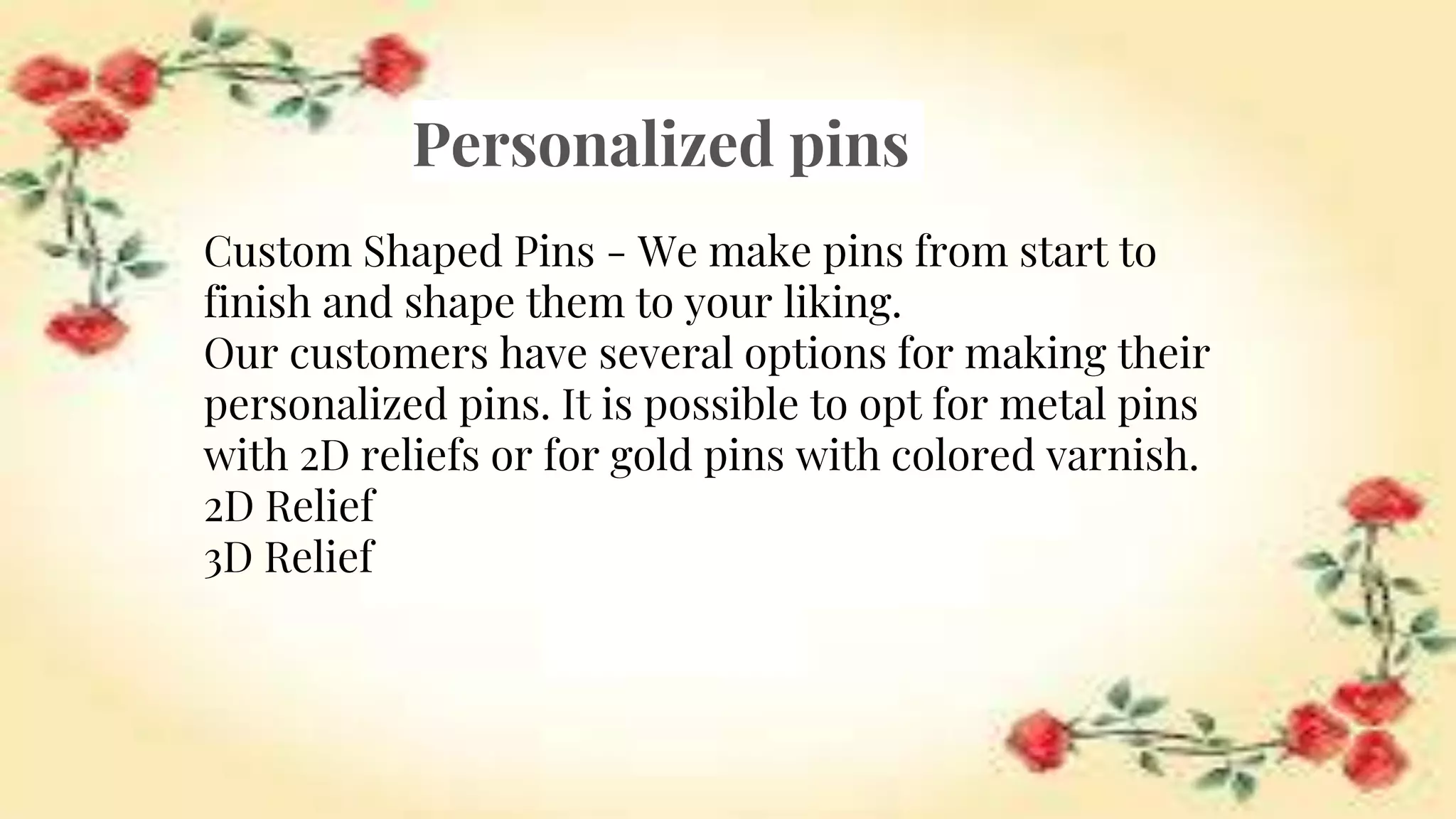Presentation custom pins | PPT