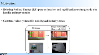 Scanline Homographies for Rolling-Shutter Plane Absolute Pose | PPT