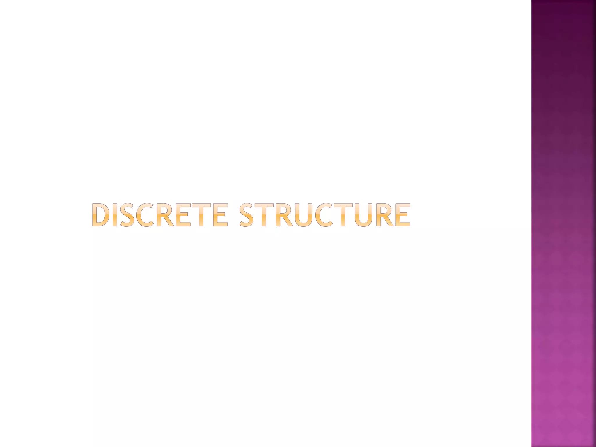 Discrete Structure | PPT