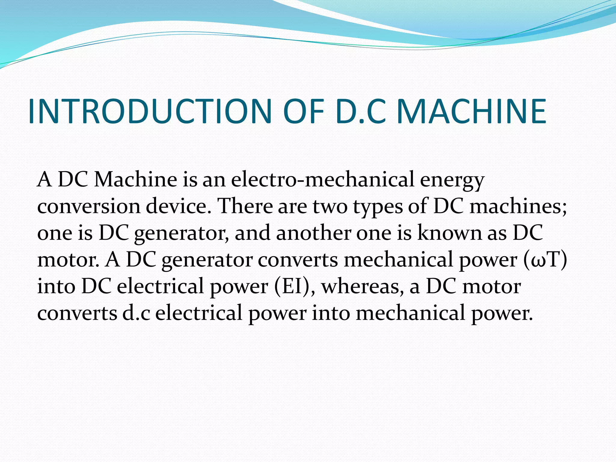 Presentation d.c machine | PPTX