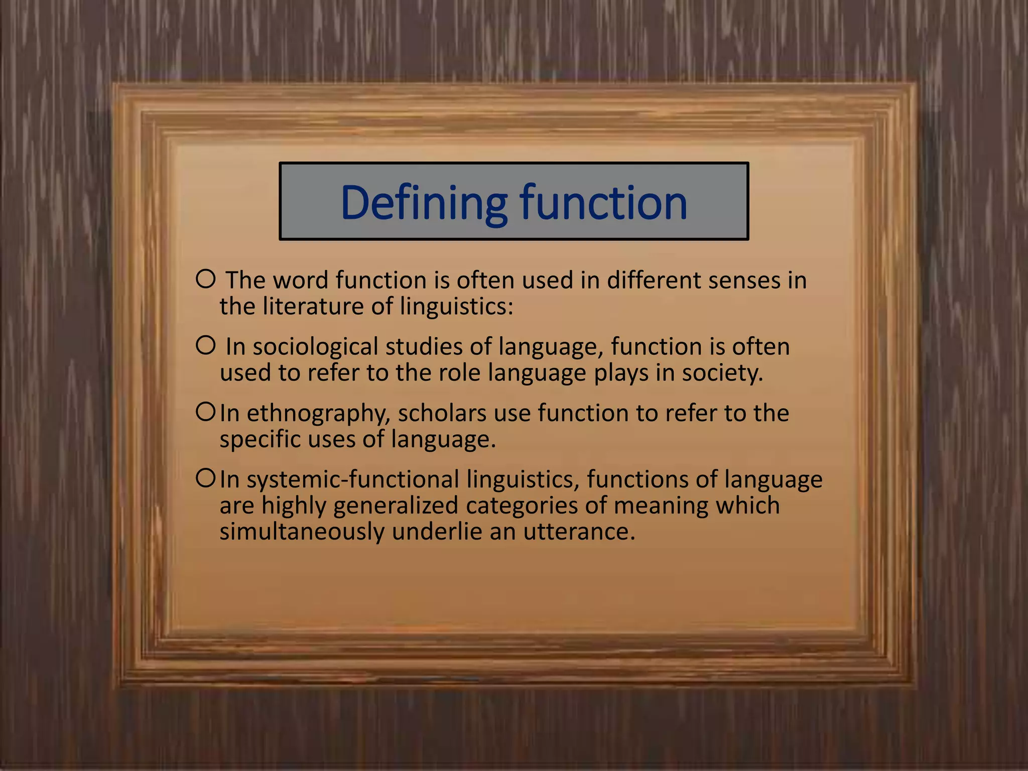 Functions of language | PPTX | Programming Languages | Computing