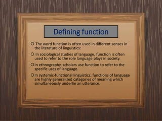 Functions of language | PPTX | Programming Languages | Computing