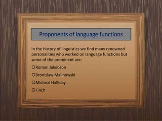 Functions of language | PPT