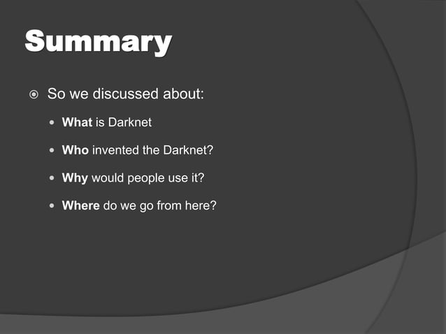 Presentation darknet | PPTX | Computer Networking | Computing