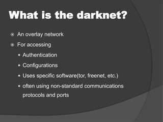 Presentation darknet | PPTX